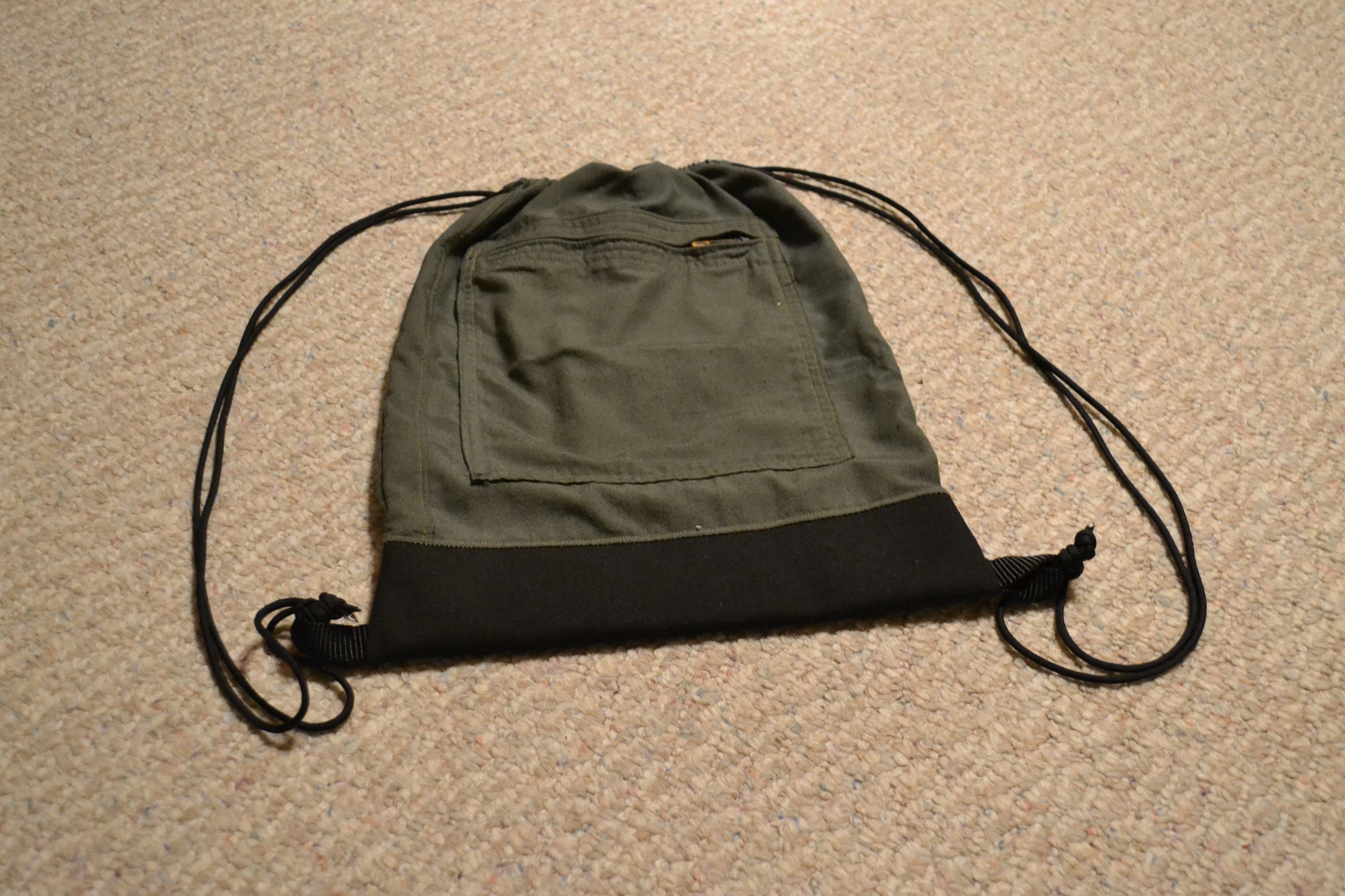 Draw String Backpack, Upcycled Retired Uniform Backpack - Etsy