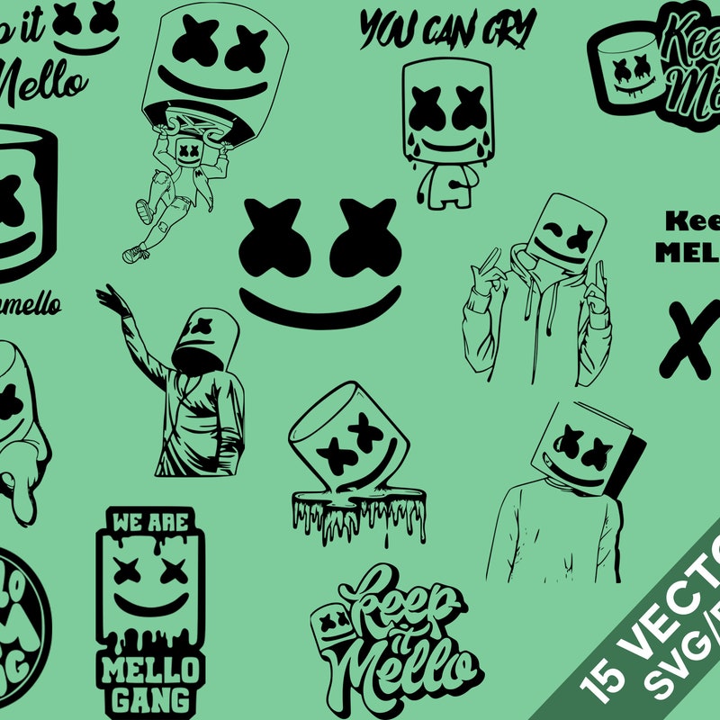 Dj Marshmello Svg - Etsy