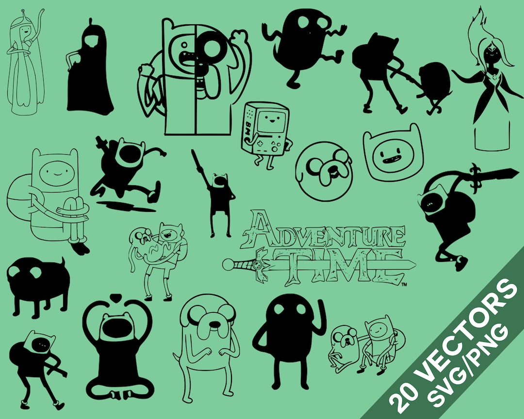Adventure Time Vector Pack, SVG, Png , Adventure Time Clip Art ...