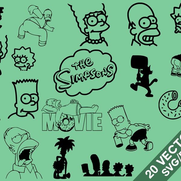 Simpsons Silhouette - Etsy