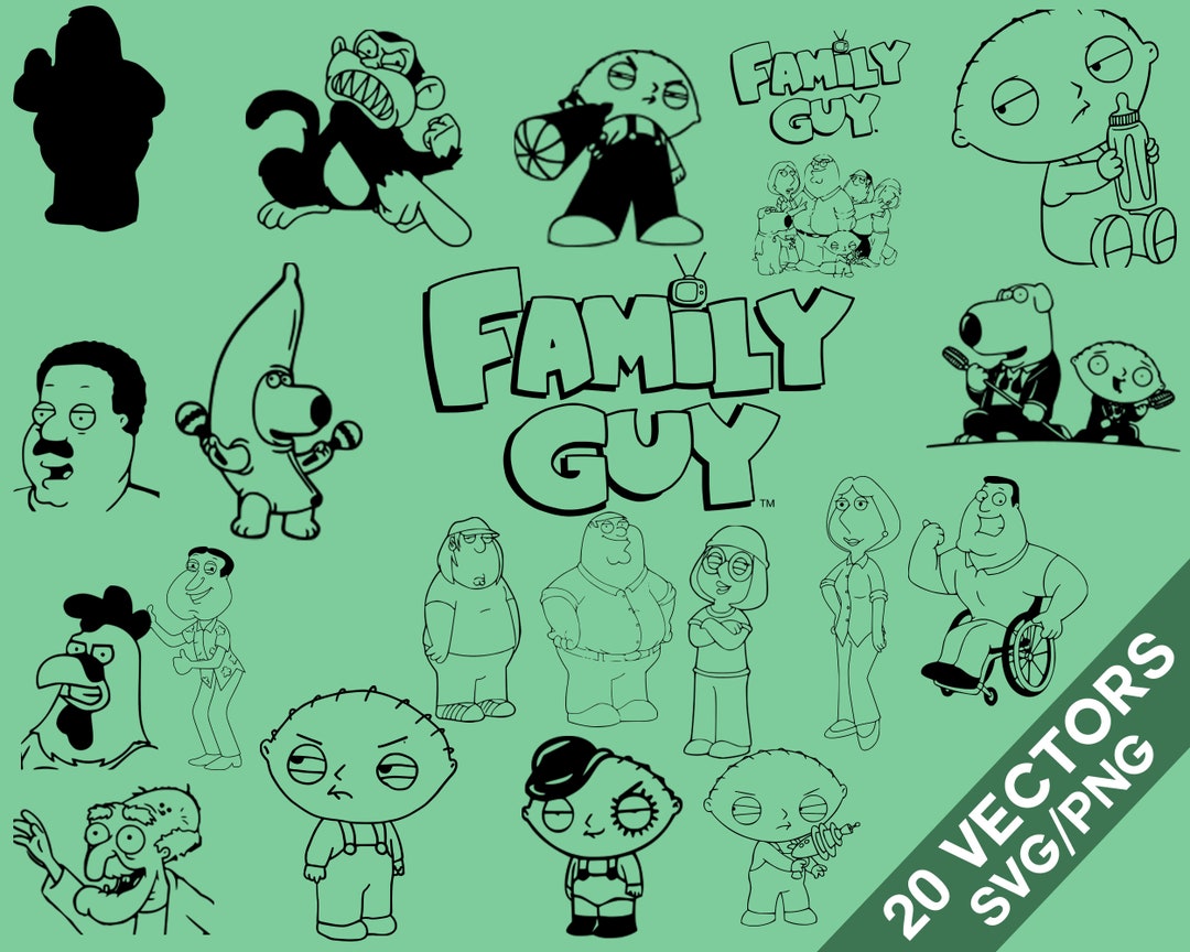 Family Guy Vector Pack SVG Png Family Guy Clip Art Family - Etsy UK