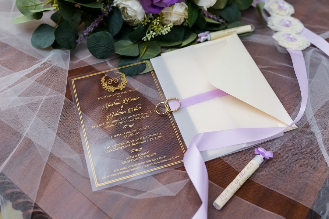 Personalized Acrylic Wedding Invitation - Etsy
