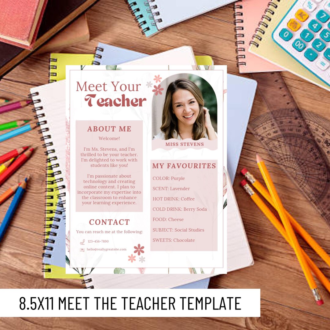 Meet the Teacher Template, Editable Teacher Sheet - Etsy