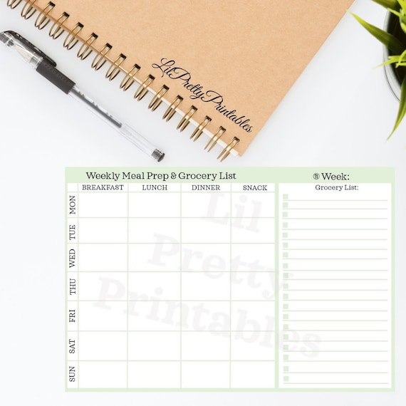 Printable Meal Prep meal prep sheets weekly meal prep | Etsy