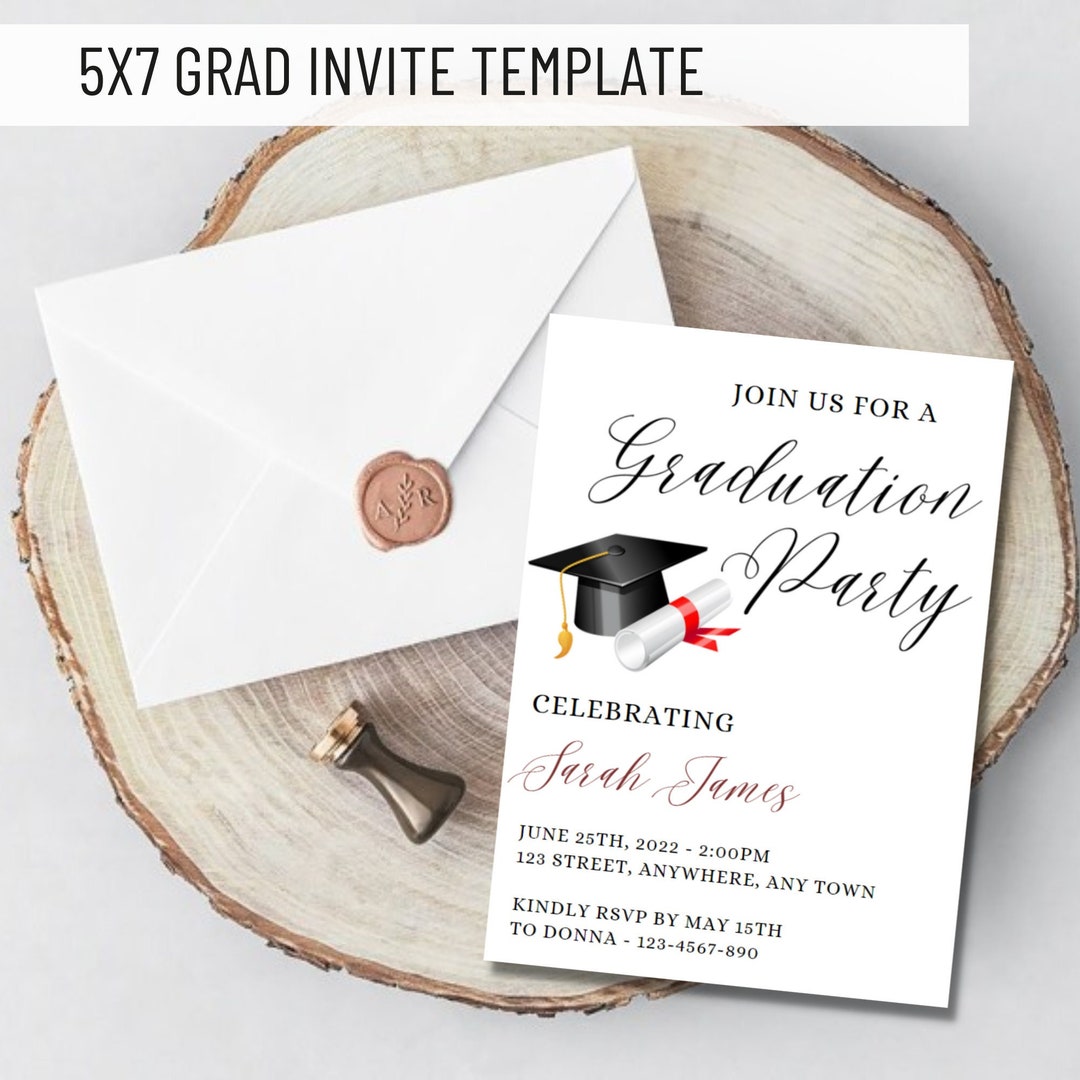 Graduation Party Invite Template: Senior Announcement (digital Download ...