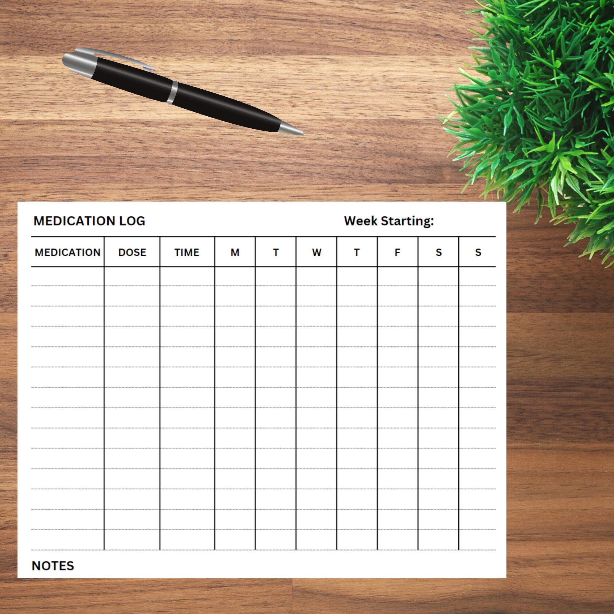 Medication Tracker Minimalist, Medication Log, Medication List ...