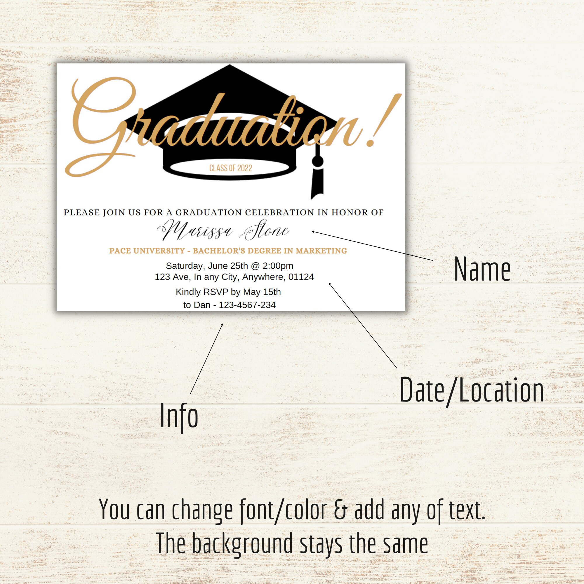 Class of 2023 Graduation Party Invitation Template, Senior Graduation ...