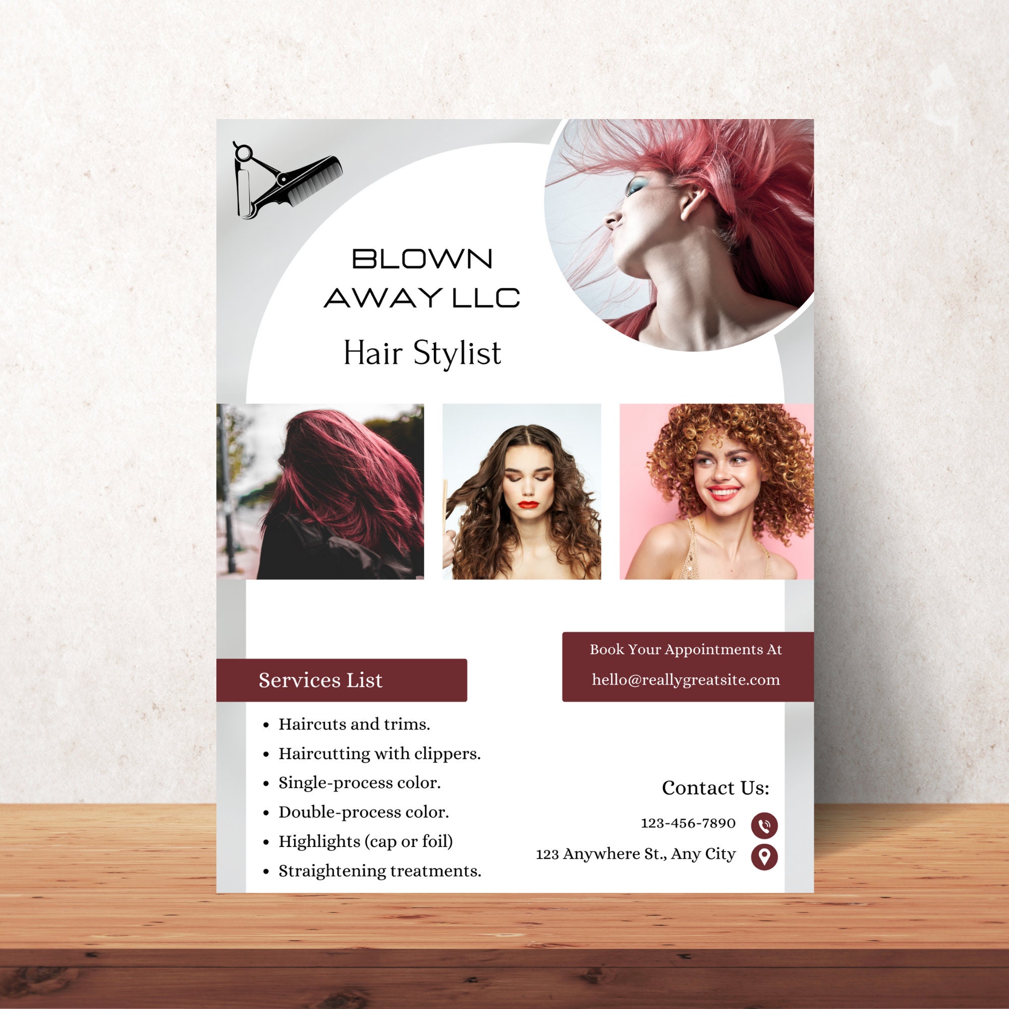 Beauty Salon Flyer, DIY Flyer Template Design, Nail Salon Flyer, Hair ...