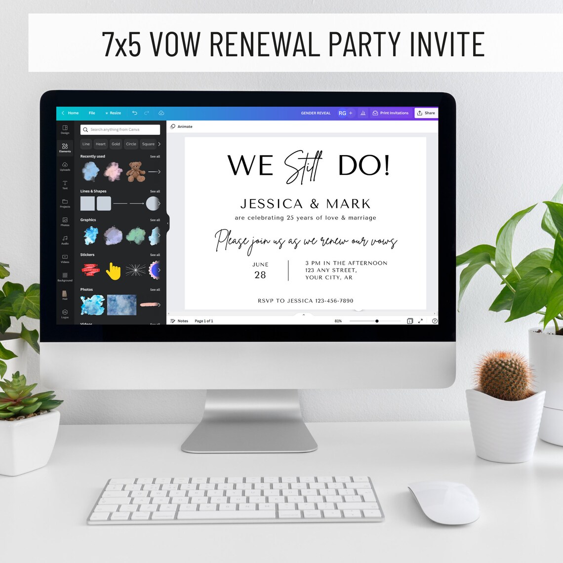 Vow Renewal Invitation Template, We Still Do Invitation, Wedding ...