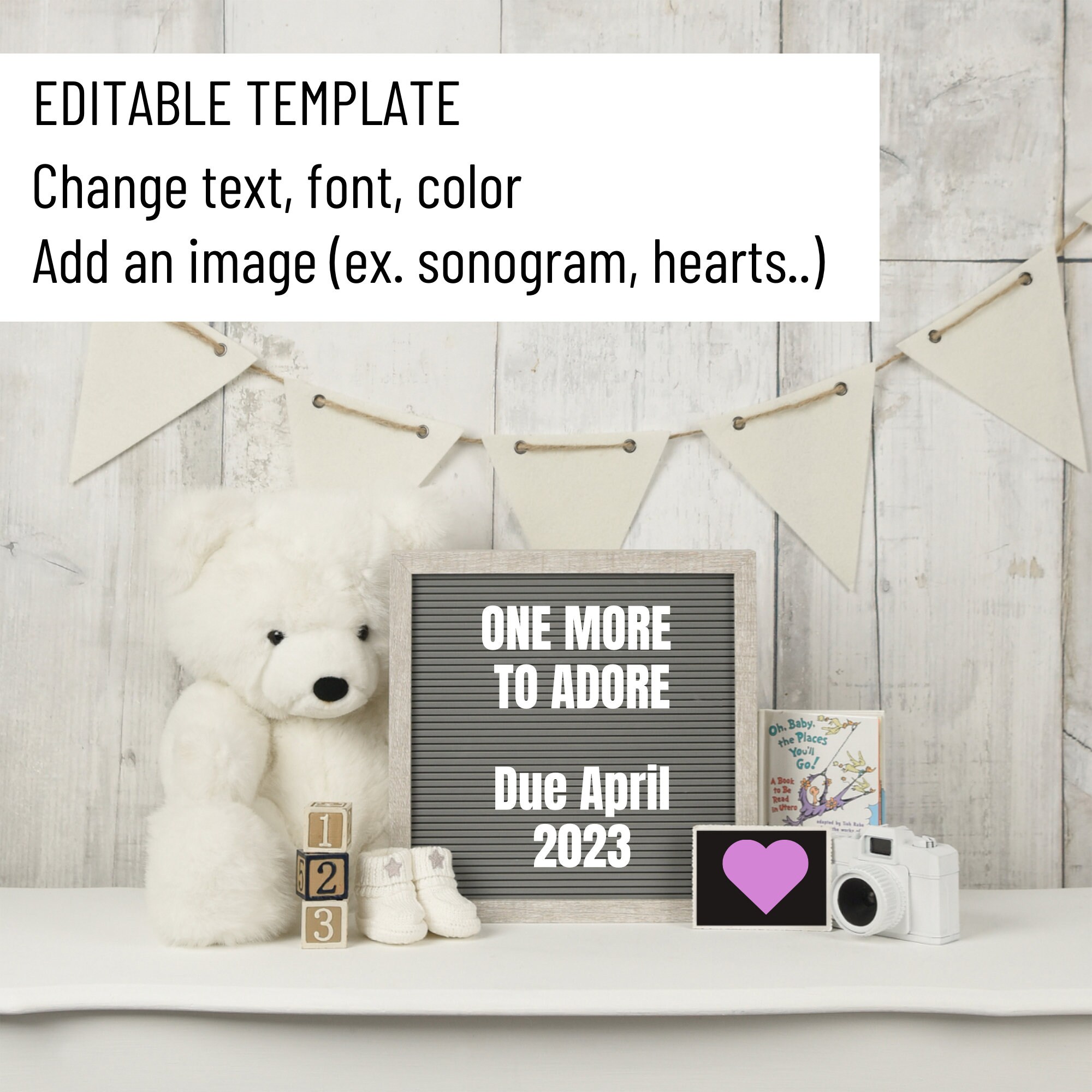 Digital Pregnancy Announcement, Pregnancy Reveal, Social Media, Gender ...