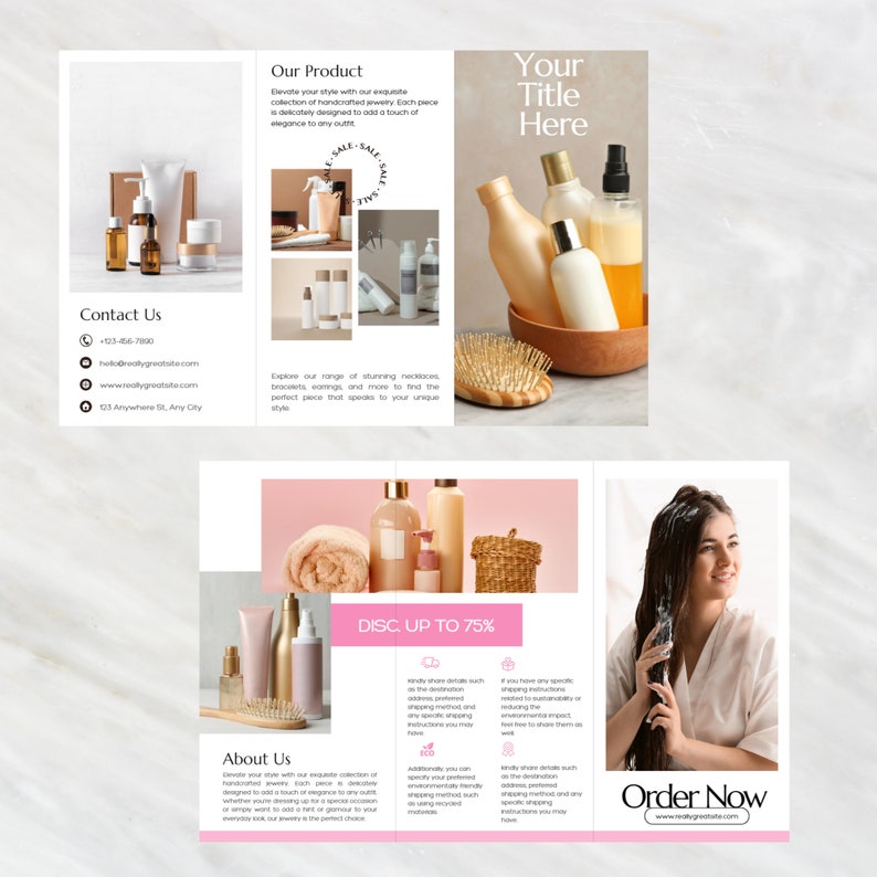 Editable Trifold Brochure Template: Canva Design (17x11) - Etsy