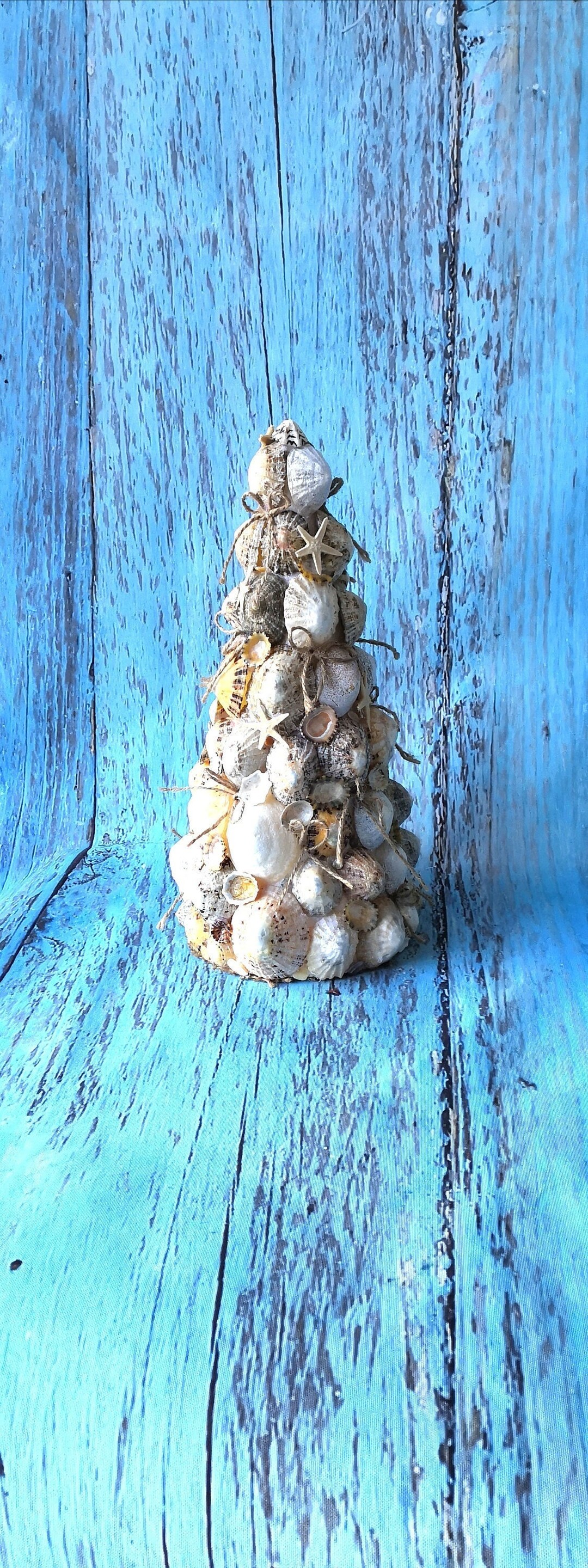 Seashell Tree: Starfish & Hessian Bows - Beach Decor (10.5 Inches) - Etsy