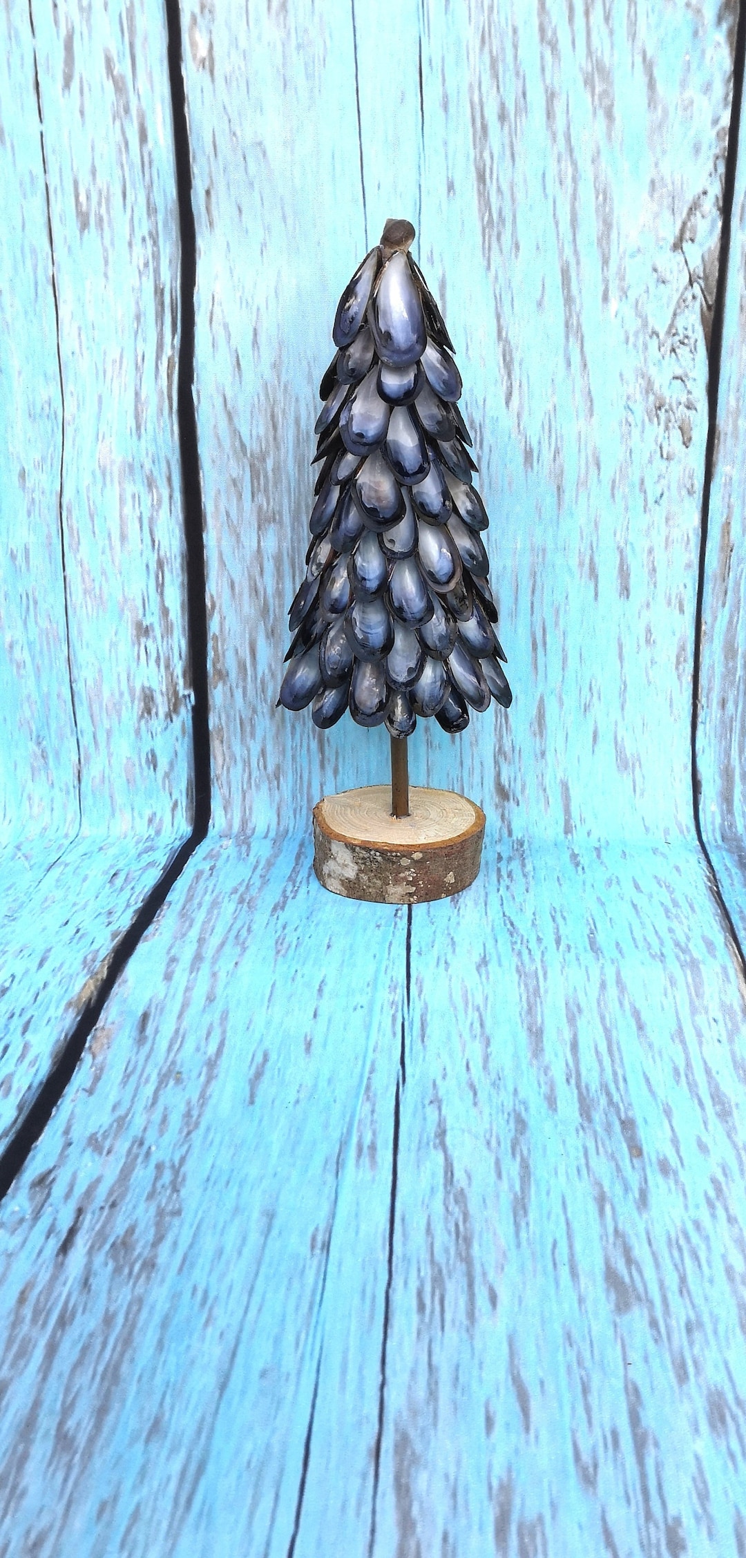 Mussel Shell Tree, Christmas Table Centerpiece, Beach Themed Wedding or Coastal Room Theme. Add ...
