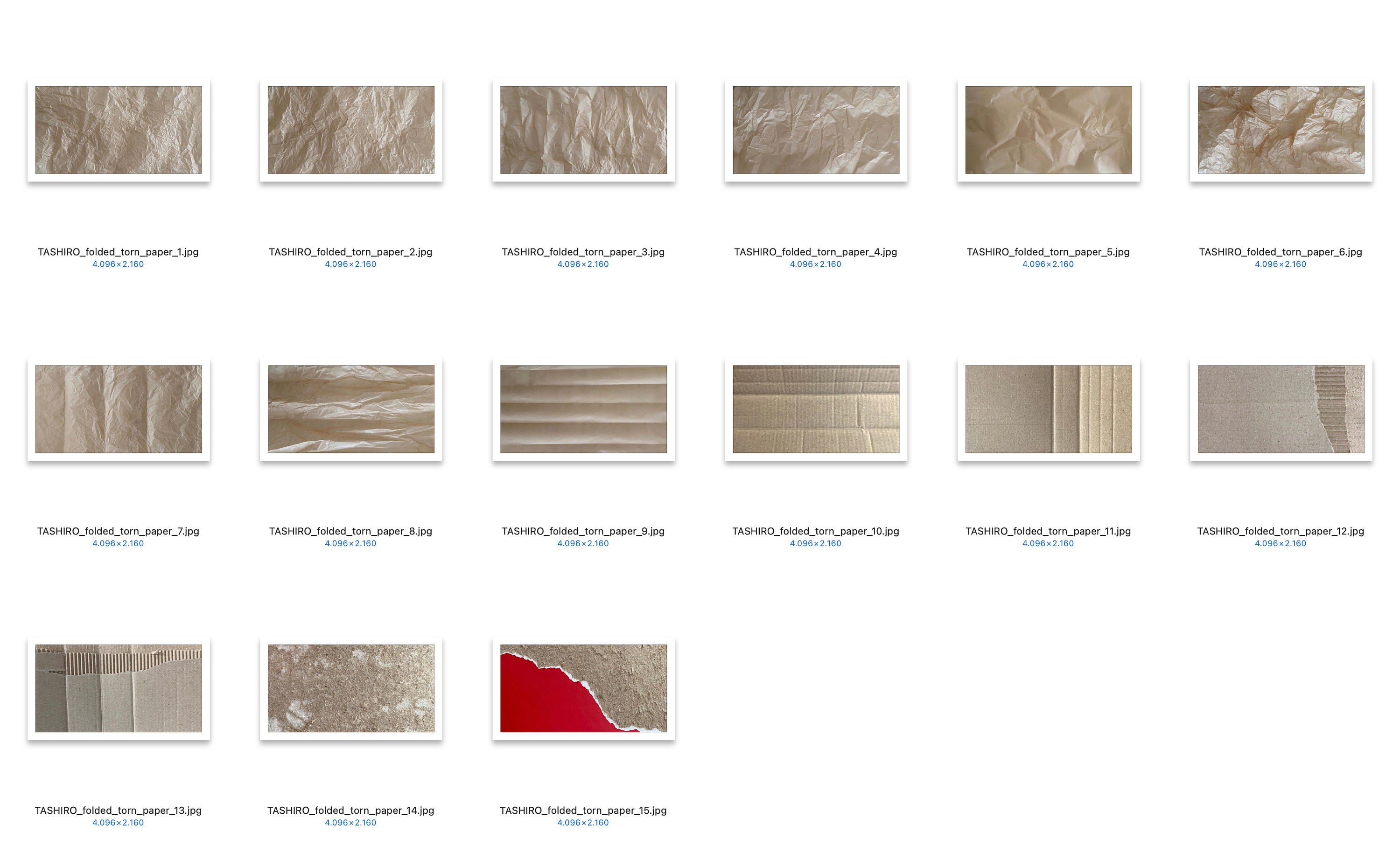 Folded Torn Paper Textures: 4K Digital Backgrounds (digital Download ...