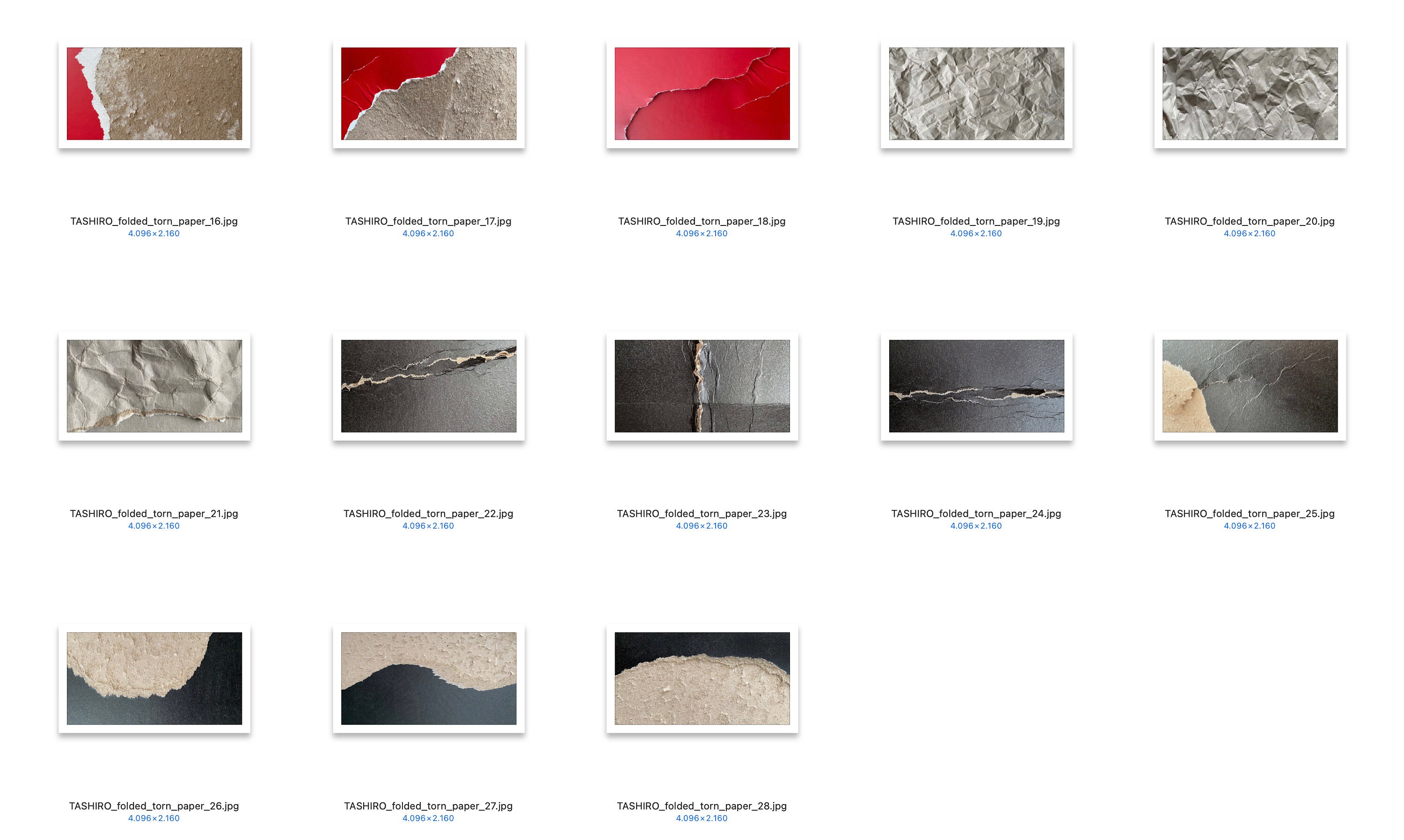 Folded Torn Paper Textures: 4K Digital Backgrounds (digital Download ...