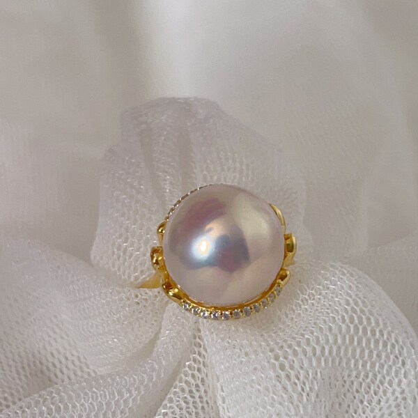 Big Pearl Ring - Etsy