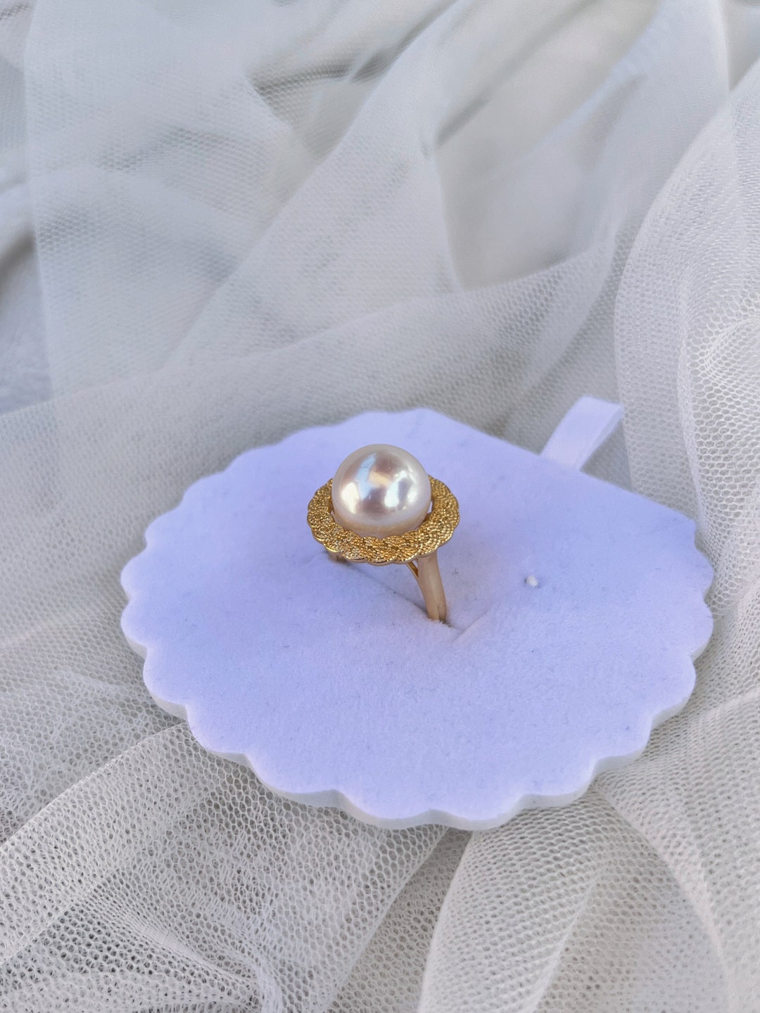 White Edison Pearl Vermeil Ring/freshwater Pearl Ring/gift for Her ...