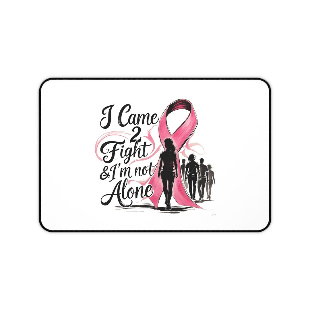 Breast Cancer Awareness Desk Mat: Inspirational Office Decor - Etsy