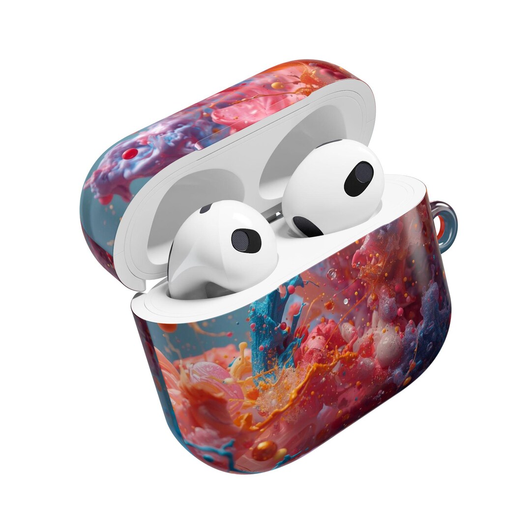 Vibrant Polycarbonate AirPod Case: Impact-resistant, Music Lover Gift ...