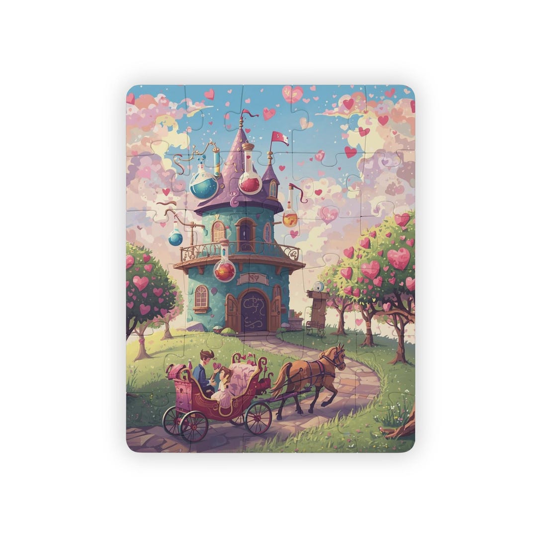 Fairy Tale Castle With Carriage Puzzle - Etsy