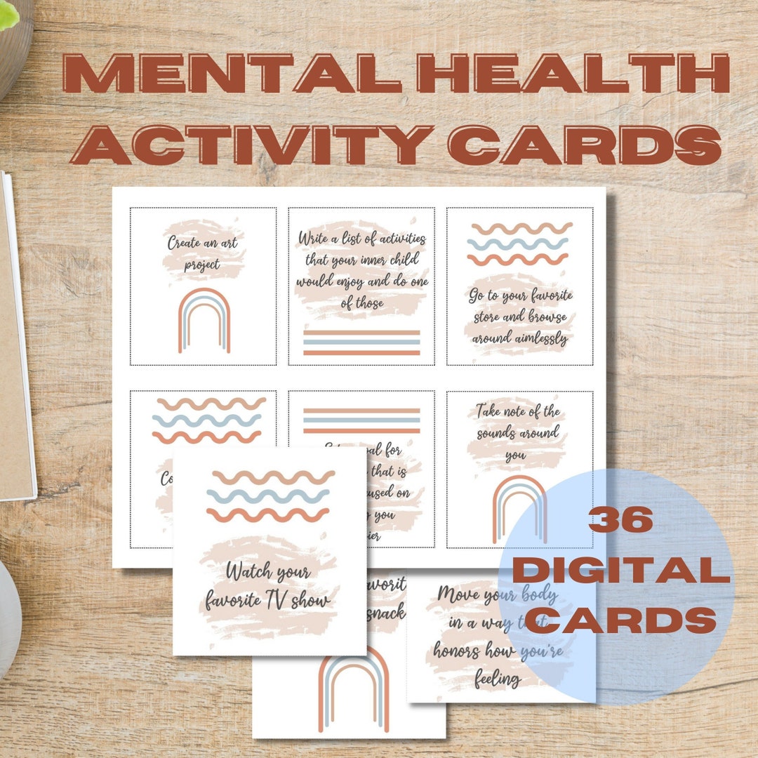 Printable Mental Health Cards / Mental Wellness Activity Cards - Etsy Printable Mental Health Cards / Mental Wellness Activity Cards - Etsy
