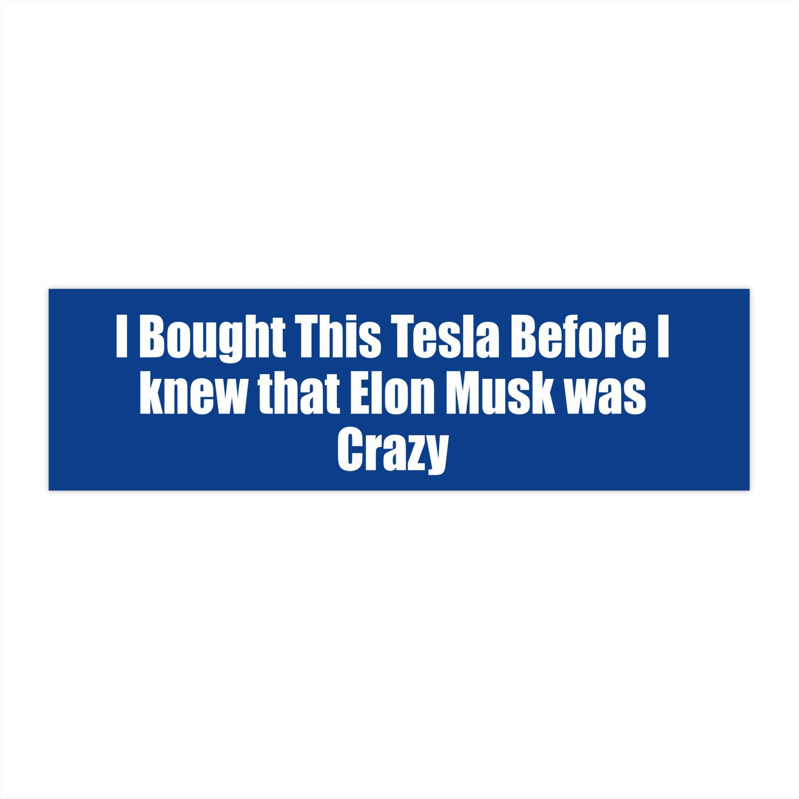 Elon Musk Bumper Sticker, Tesla Owner Bumper Sticker - Etsy