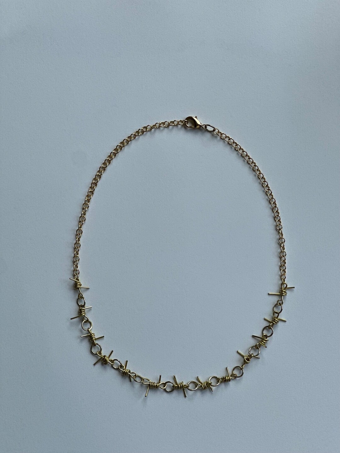 Barbed Wire Chain Necklace - Etsy