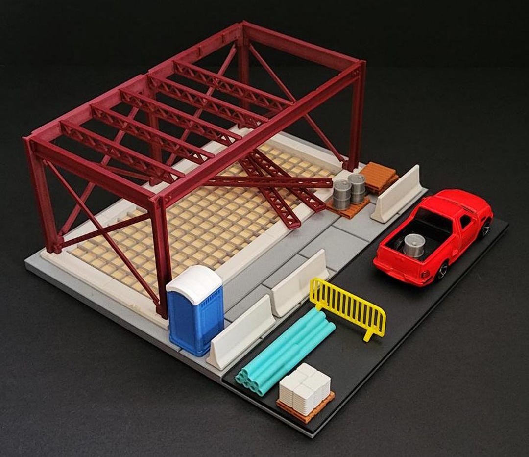 3D Printed 1/64 Scale Construction Site Diorama - Etsy