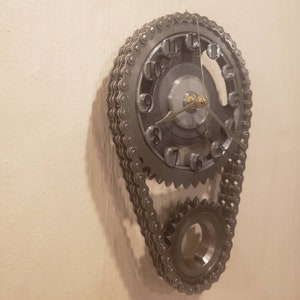 Gray Gear Wall Clock, Made With Chevy Small Block Timing Set - Etsy