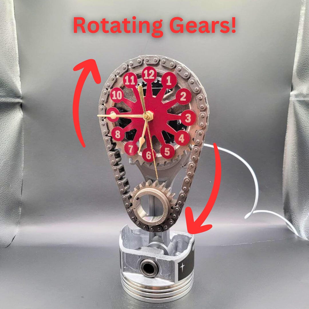 Personalized Buick Engine Gear Wall or Desk Clock: Steampunk Automotive ...