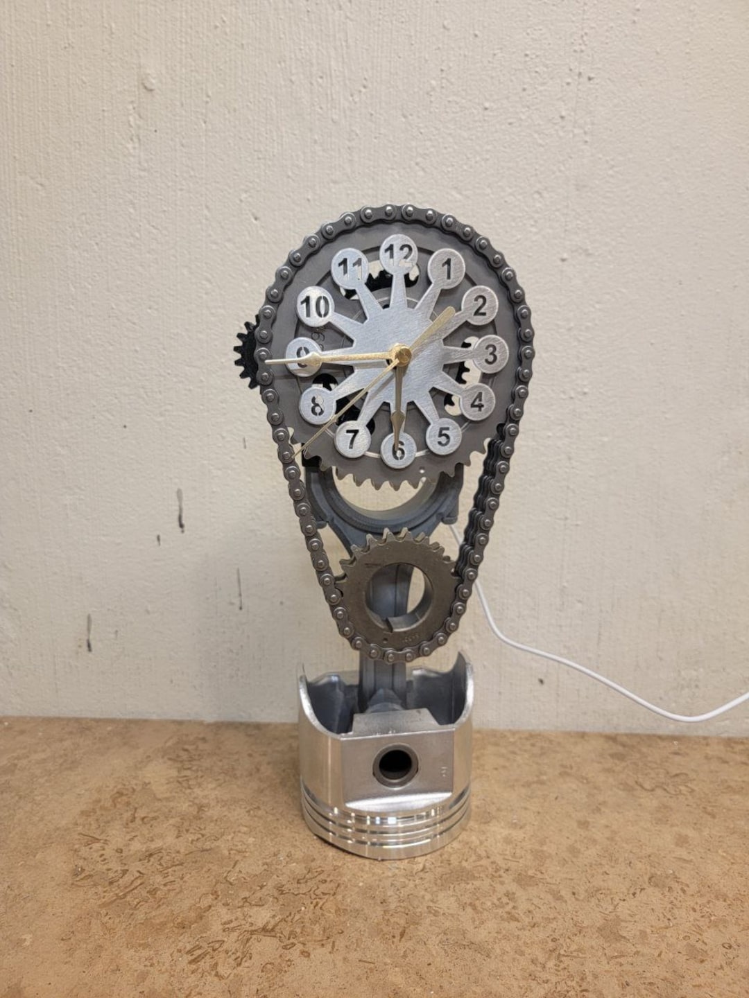Ford 351 Timing Gear Clock: Stainless Steel Automotive Art, Mustang ...