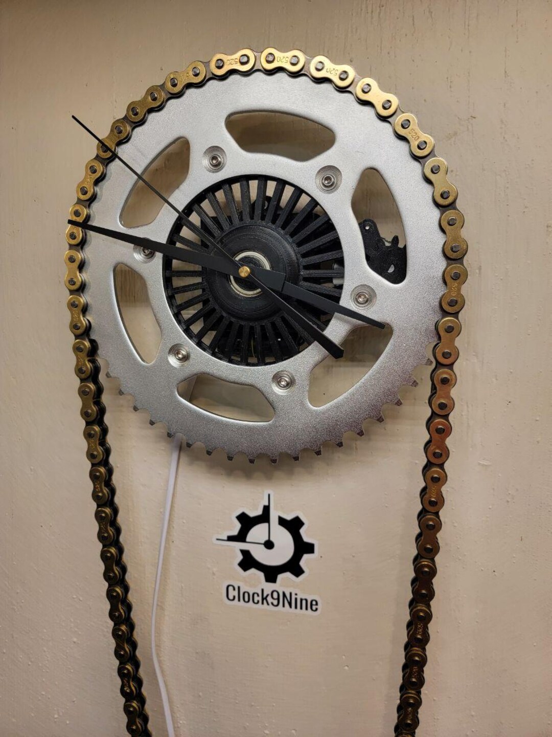 Dirt Bike Gear Clock: Animated Steampunk Wall Art, Motocross Motorcycle ...