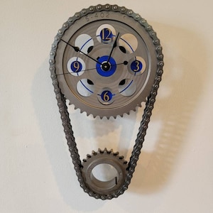 Handcrafted Mopar Dodge Timing Chain Wall Clock - Unique Automotive Art ...