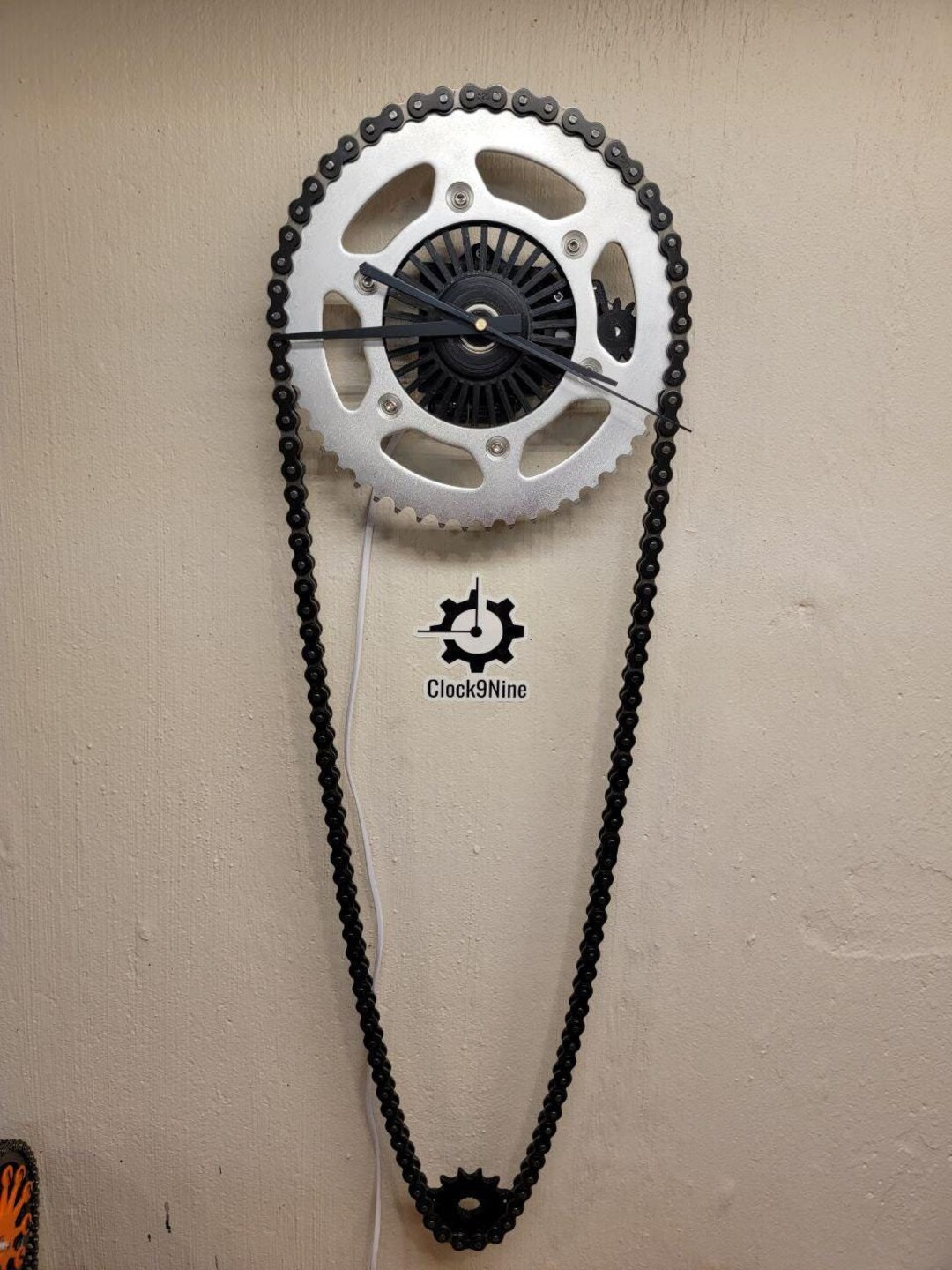 Unique Black Dirt Bike Gear and Chain Clock Dirt Bike Clock With ...