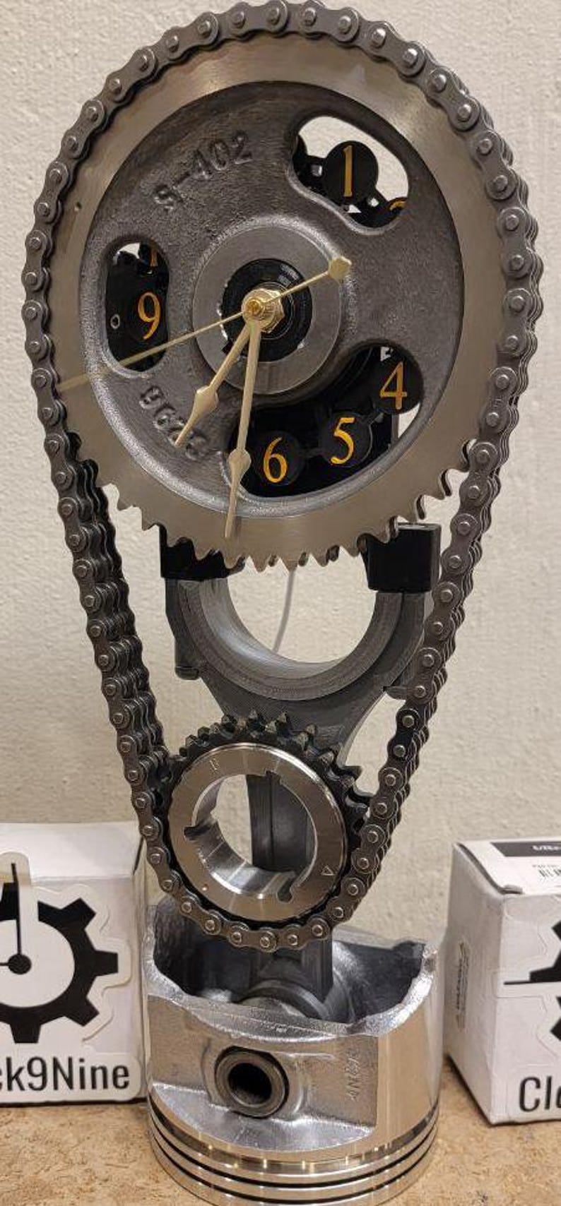 Motorized Jeep V8 Engine Gear Clock: Upcycled Automotive Art, CJ7 ...