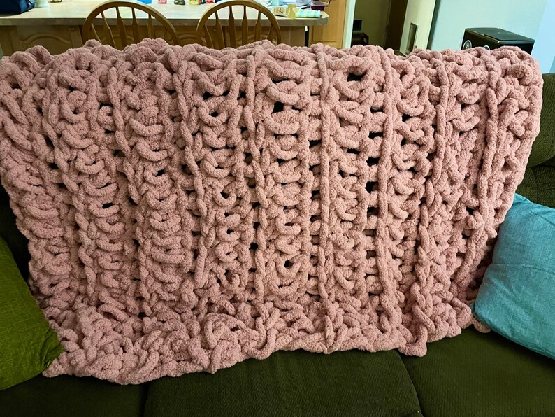Chunky Crochet Blanket - Etsy