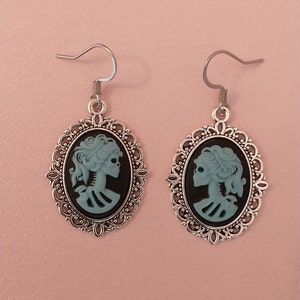 Whimsigoth Mini Broaches in Antique Silver Settings; Halloween Jewelry ...