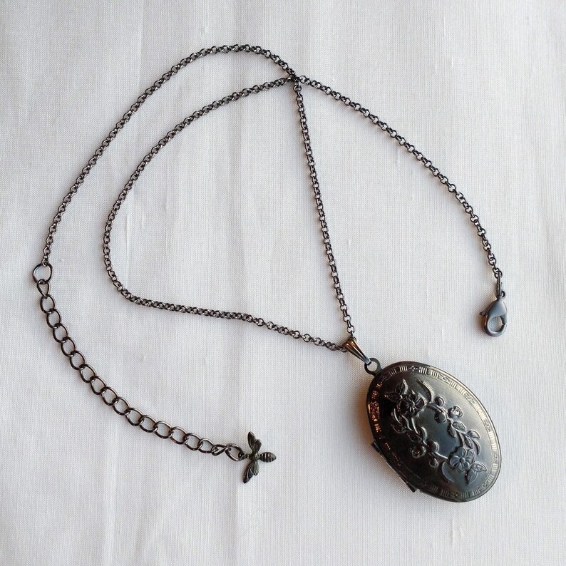 Punk Rock Lockets; Silver-ox Statement Locket; Shiny Victorian, Almost ...