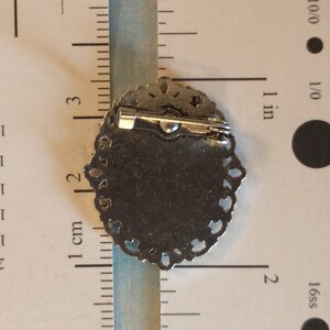 Whimsigoth Mini Broaches in Antique Silver Settings; Halloween Jewelry ...