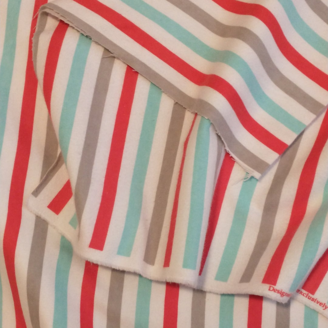 US Seller Heavy, Soft Flannel Fabric, Sold by the Yard Striped Super ...