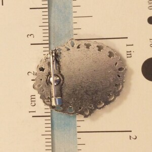 Whimsigoth Mini Broaches in Antique Silver Settings; Halloween Jewelry ...