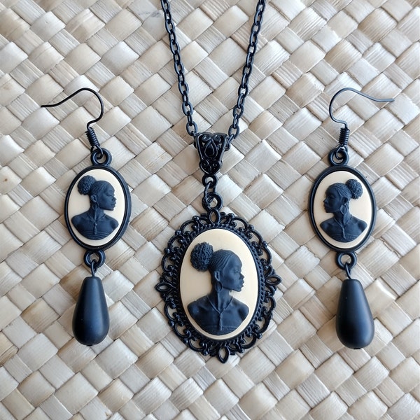 Black Cameo Jewelry - Etsy