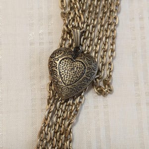 Engraved Heart Locket Small Antique Silver or Antique Brass Heart ...