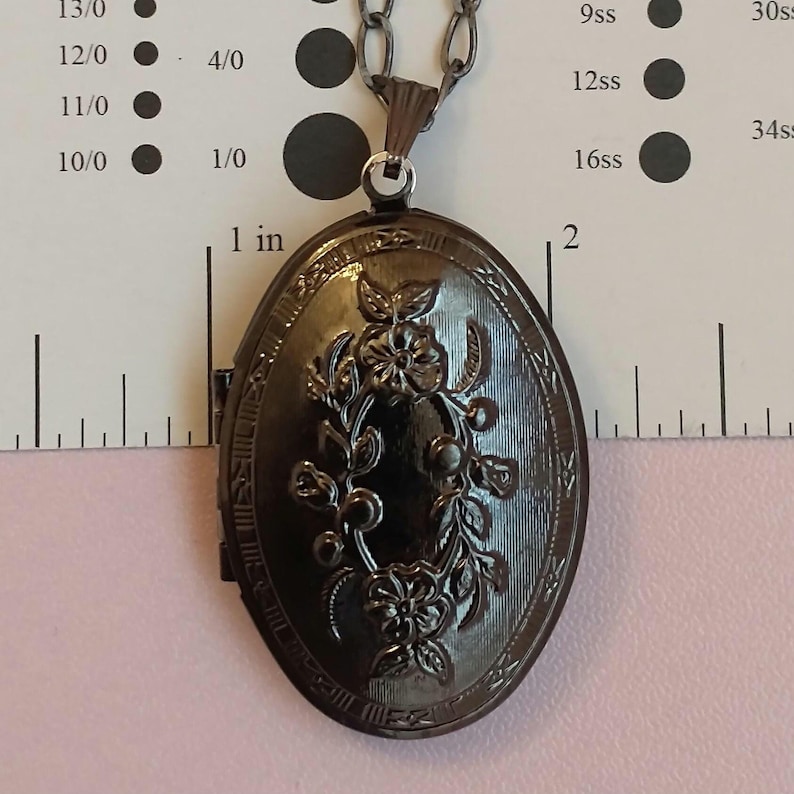 Punk Rock Lockets; Silver-ox Statement Locket; Shiny Victorian, Almost ...
