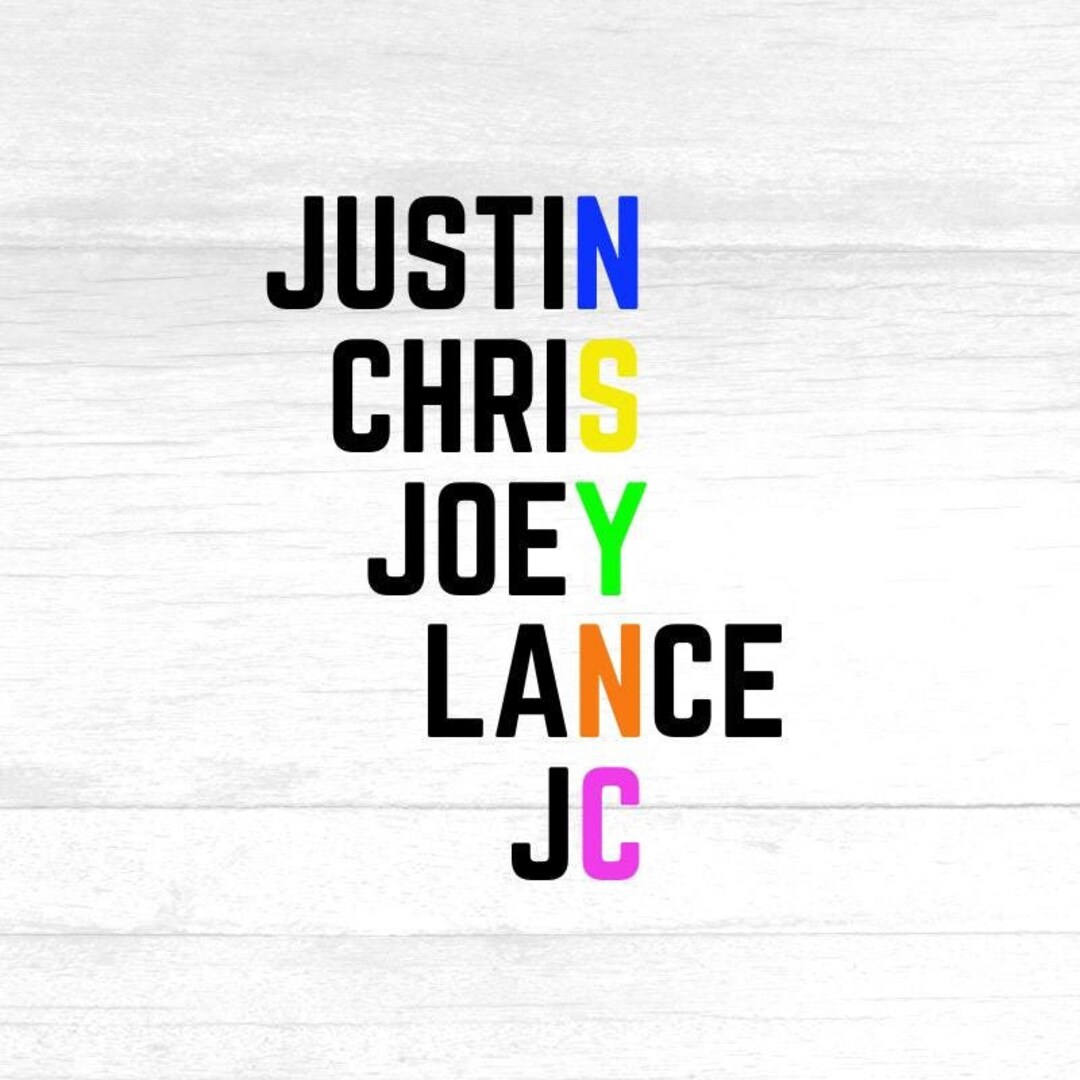 NSYNC Boy Band Name Svg, Downloadable Nsync Shirt, Boy Band Tshirt ...