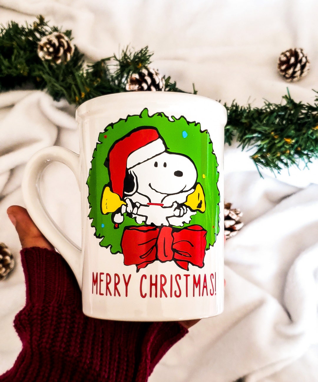 Snoopy/ Snoopy Christmas Mug/ Christmas Mug/ Coffee Mug/ - Etsy