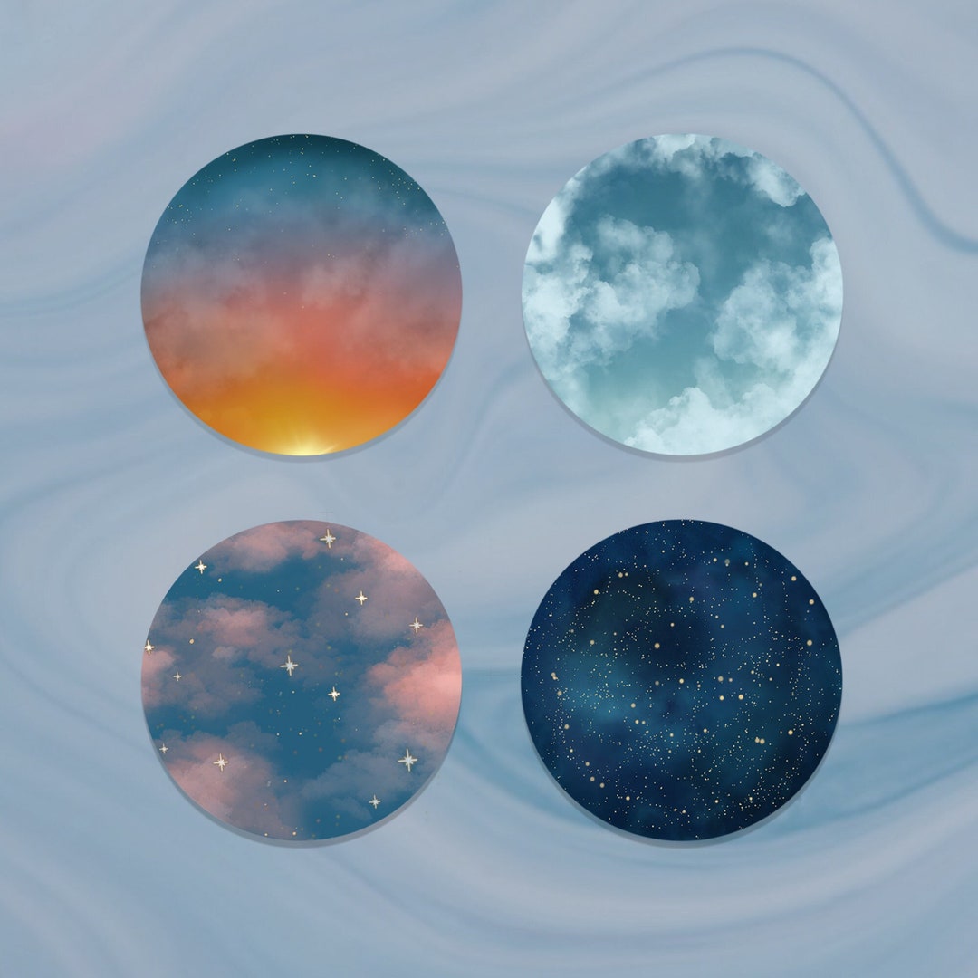 Sky Stickers, Night Sky Sticker, Sunset Sticker, Pink Clouds Stickers ...