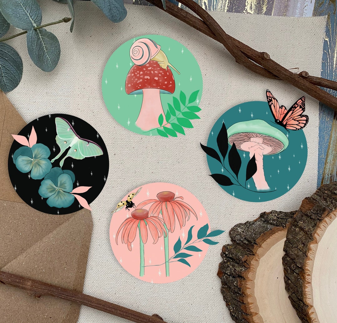Cottage Core Stickers, Magical Forest Stickers, Flower Stickers ...
