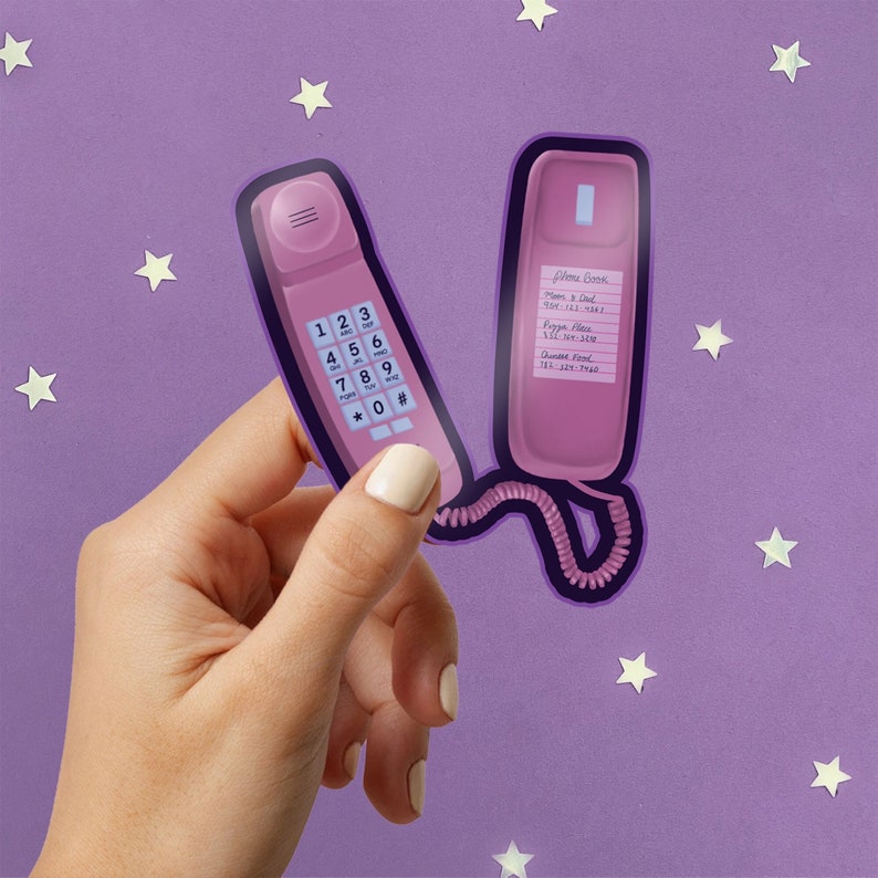 90's Stickers Landline Phone Sticker Retro Sticker - Etsy