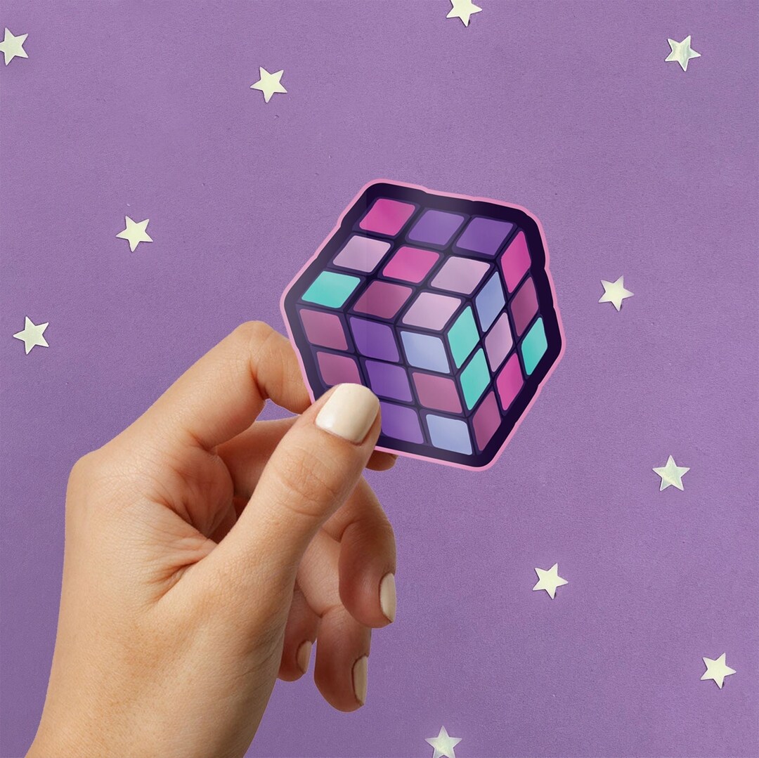 90's Stickers, Rubik's Cube Sticker, Retro Sticker, 90's Nostalgia ...